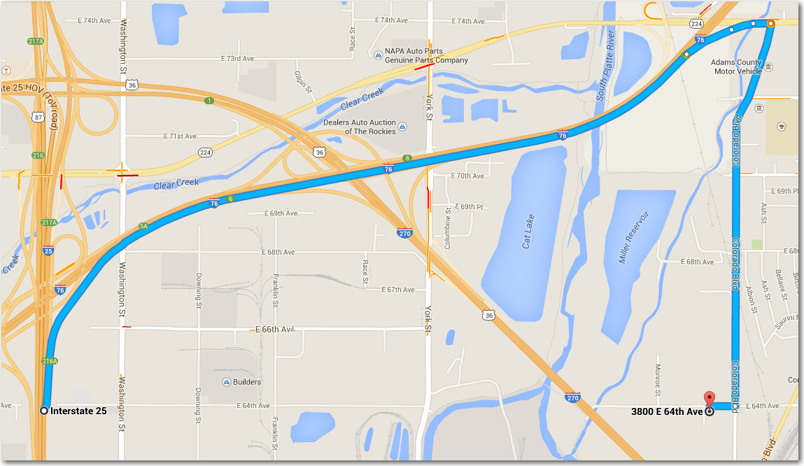 Commerce City Map - ATS / CSC RV Park